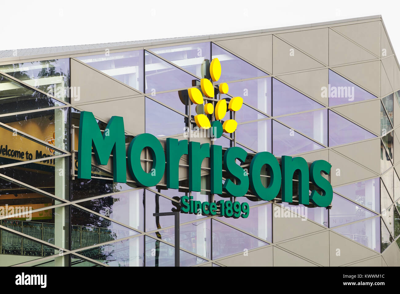 Morrisons shop sign hi-res stock photography and images - Alamy