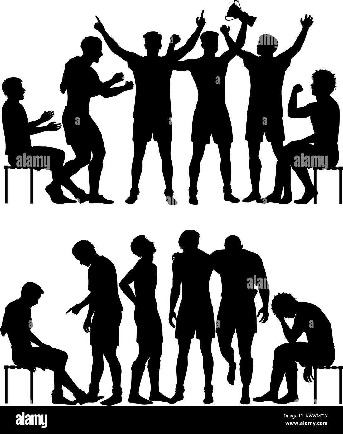 Teams silhouettes Stock Vector Images - Alamy