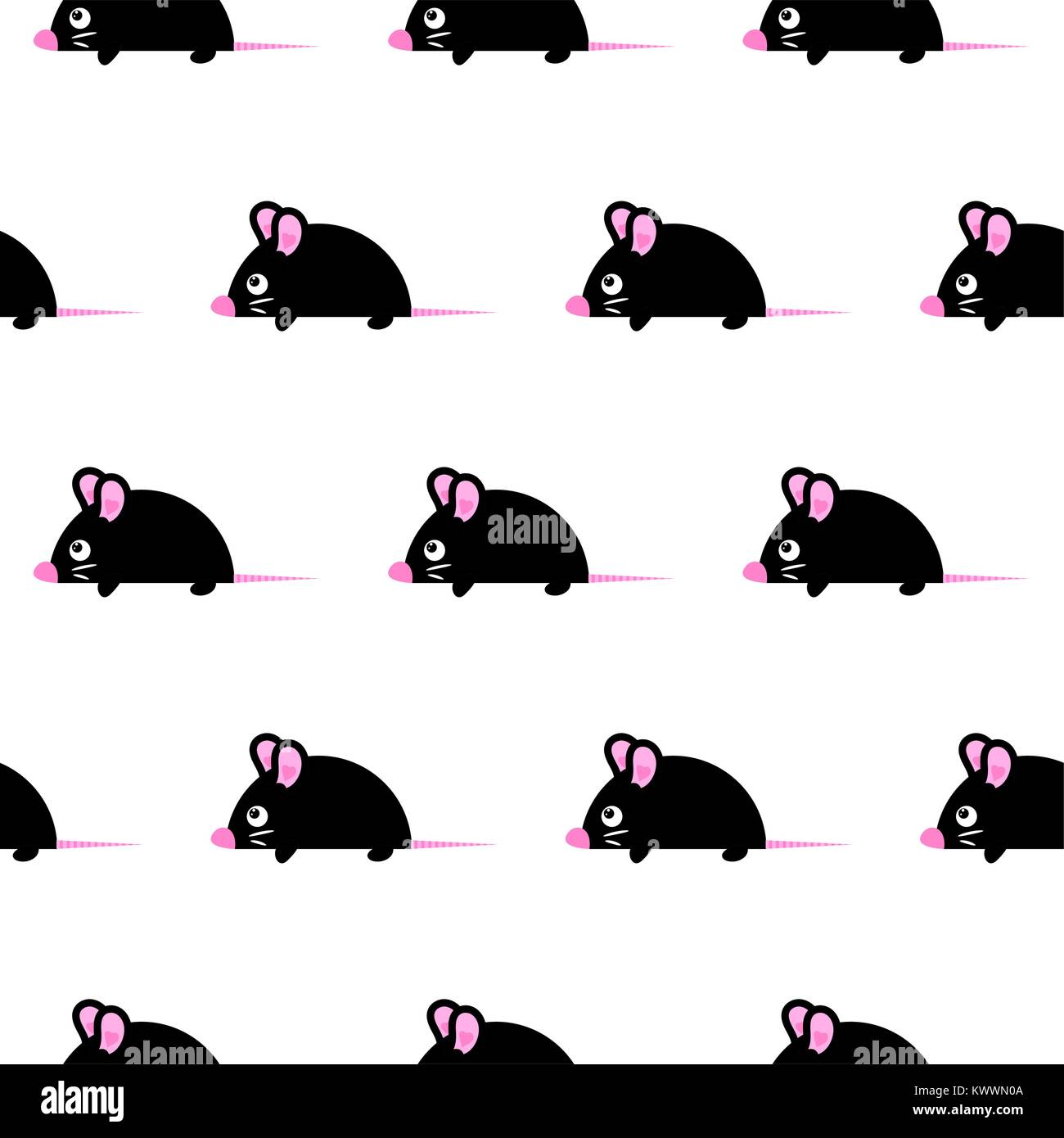 Cute kid mice design seamless vector pattern Stock Vector Image & Art ...