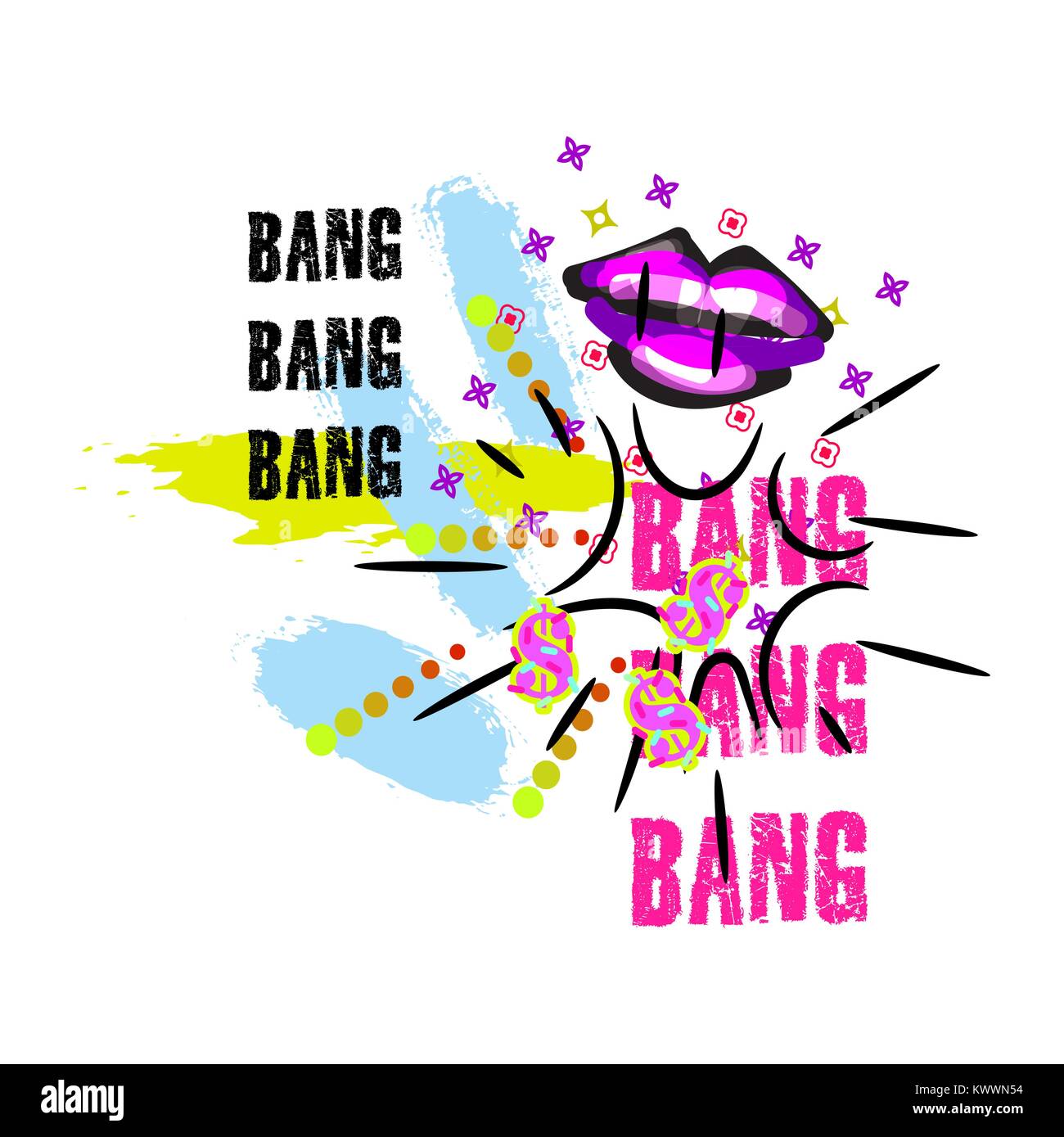 Neon pop art Stock Vector Images - Alamy