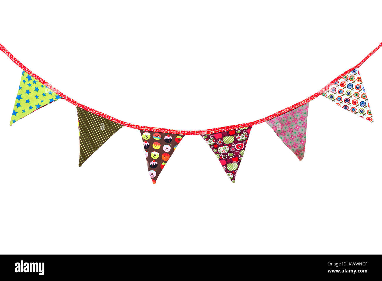 Isolated colorful garland Stock Photo - Alamy