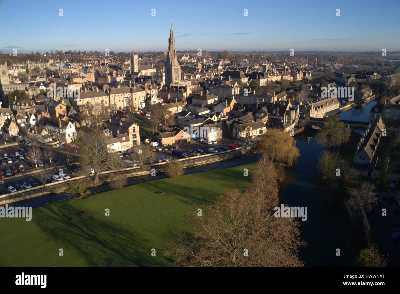 Ariel view of the river welland hi-res stock photography and images - Alamy