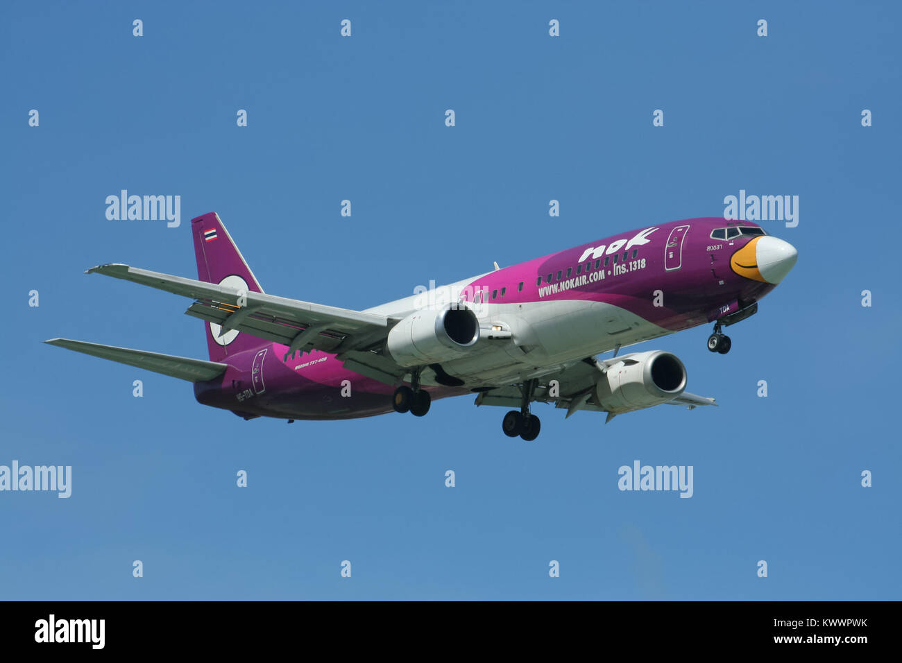 CHIANGMAI , THAILAND - JULY 10 2009: HS-TDA Boeing 737-400 of NokAir ...