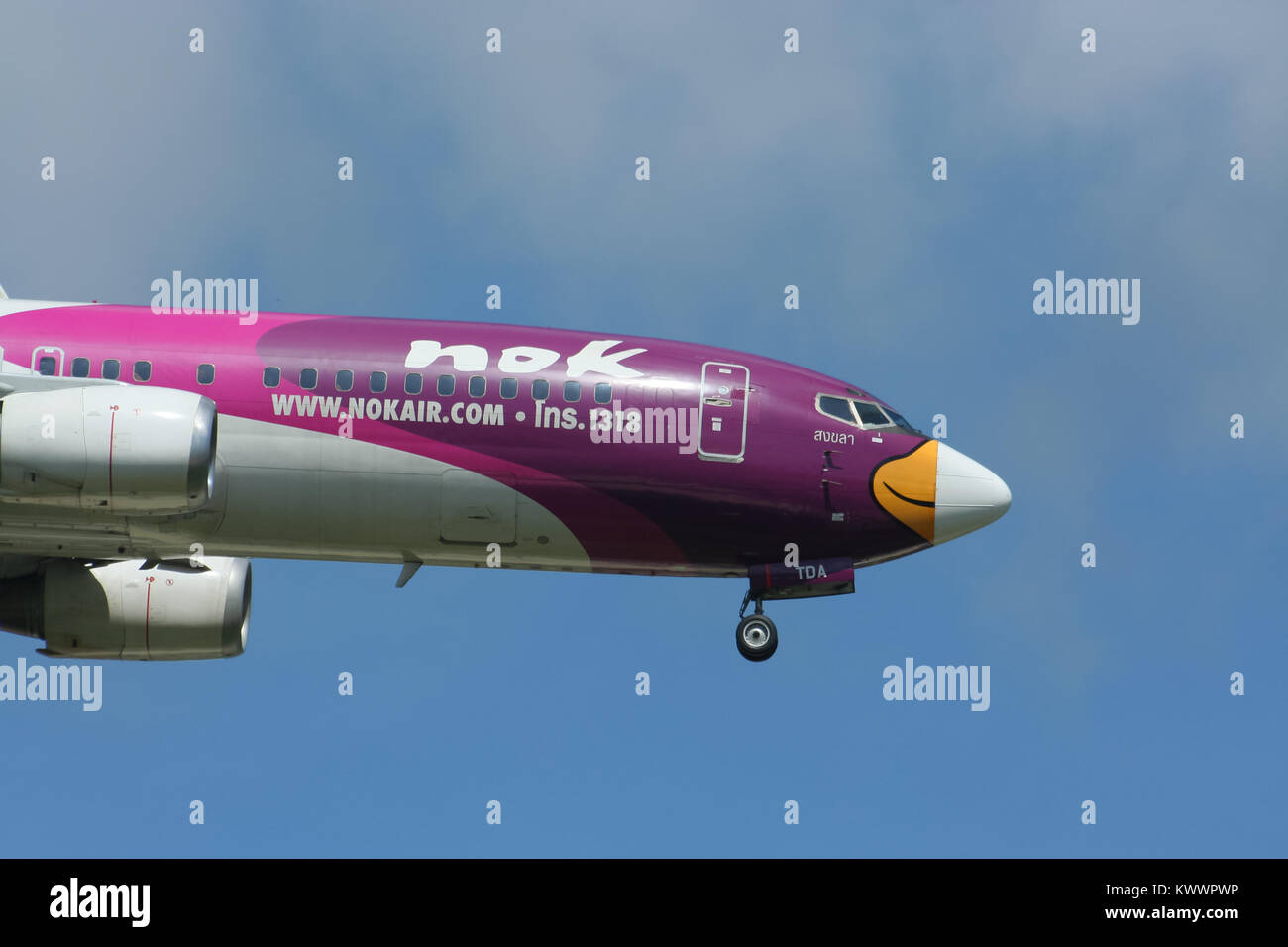 CHIANGMAI , THAILAND - JULY 10 2009: HS-TDA Boeing 737-400 of NokAir ...
