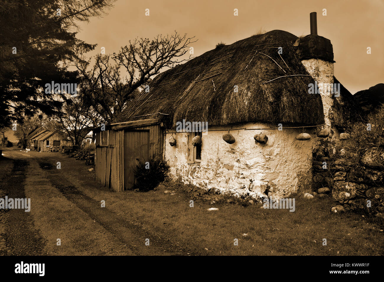 Old croft in Ardelve Stock Photo - Alamy