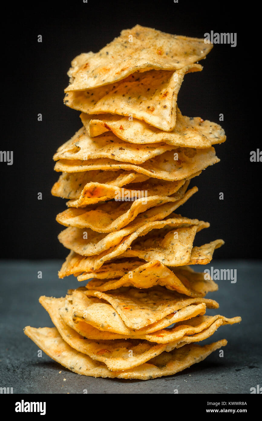 A stack of corn chips Stock Photo - Alamy