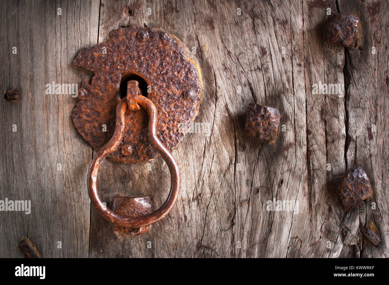 An ancient, rusty door knob - John Gollop Stock Photo - Alamy