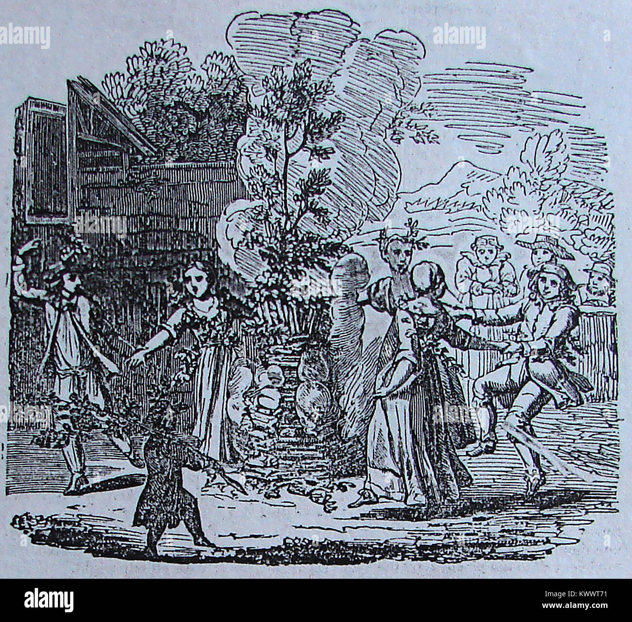 Midsummer's Day celebrations in Britain circa 1790's - Also known as St ...