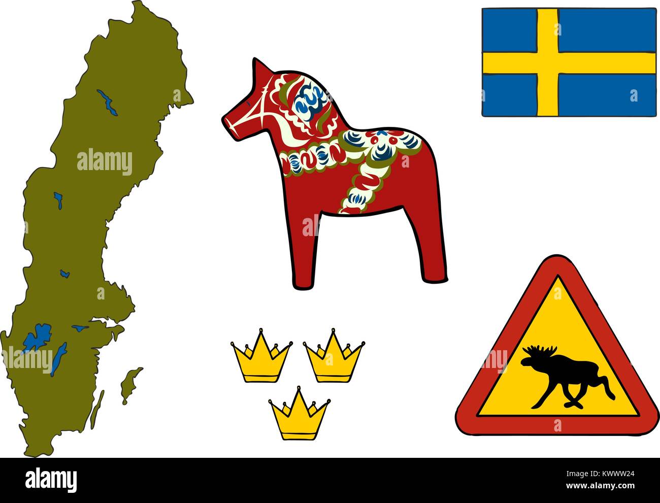 Swedish monarchy Stock Vector Images - Alamy