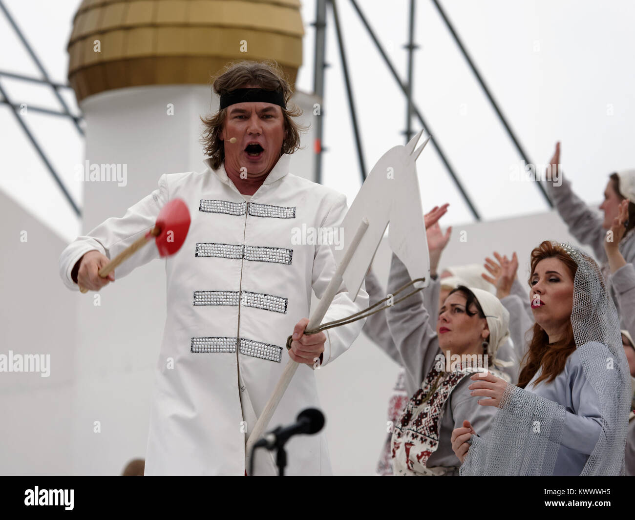 St. Petersburg, Russia - July 12, 2017: Denis Sedov as Ruslan in the ...
