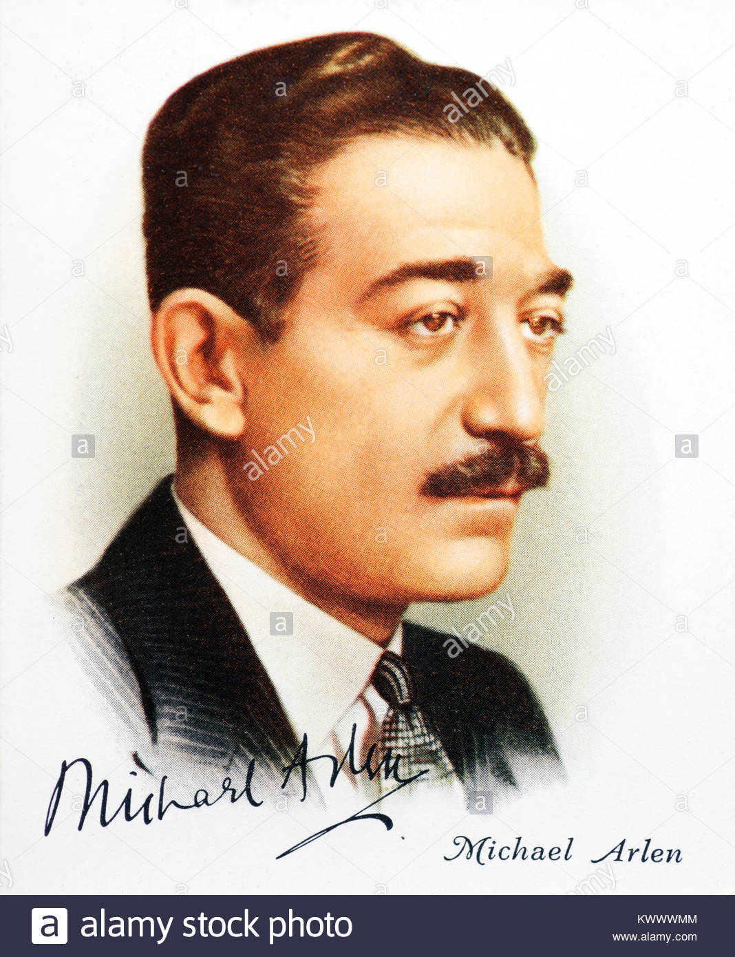 Michael Arlen was a British novelist and playwright 1895 – 1956 Stock ...