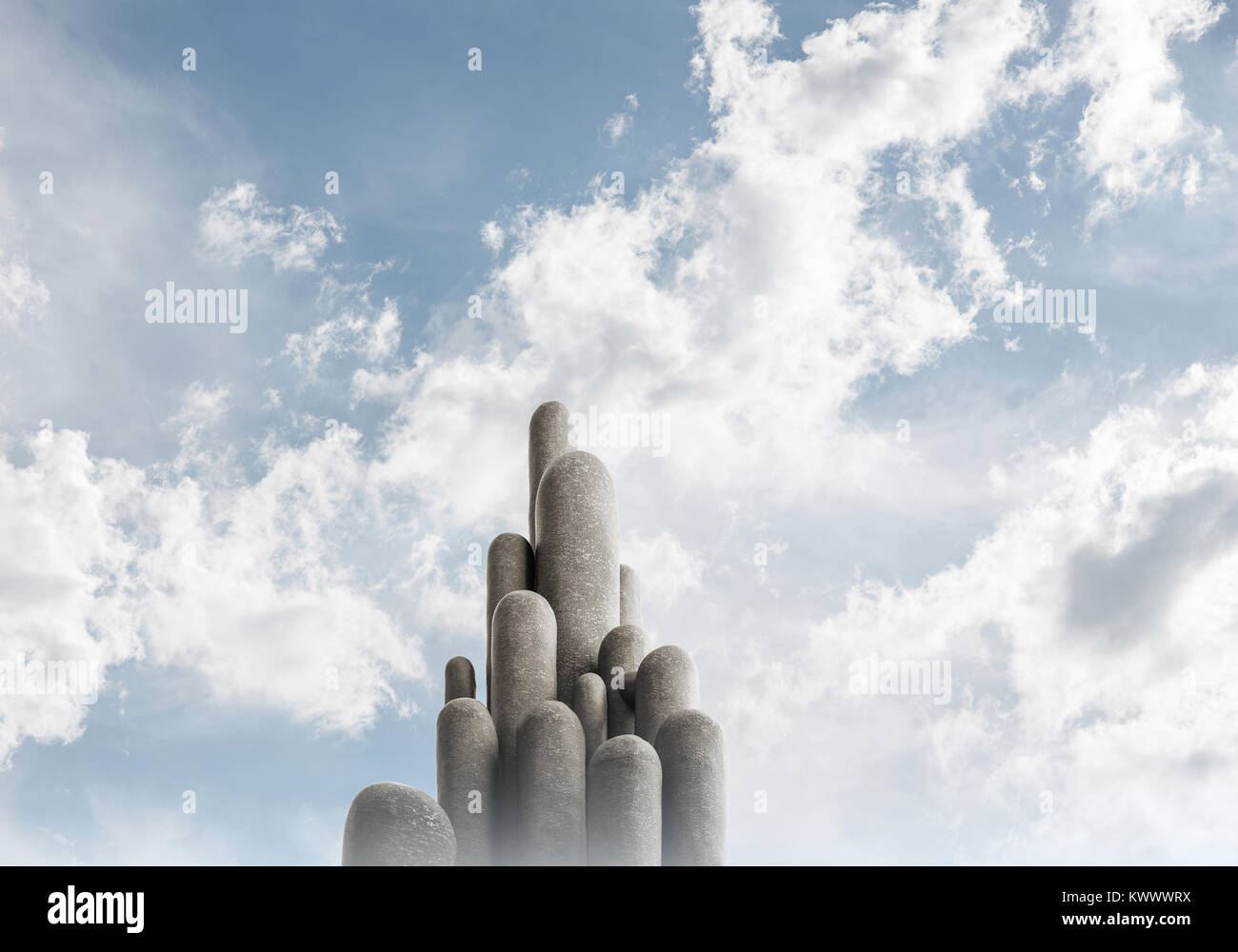 Image of high and huge stone columns located outdoors with beautiful ...