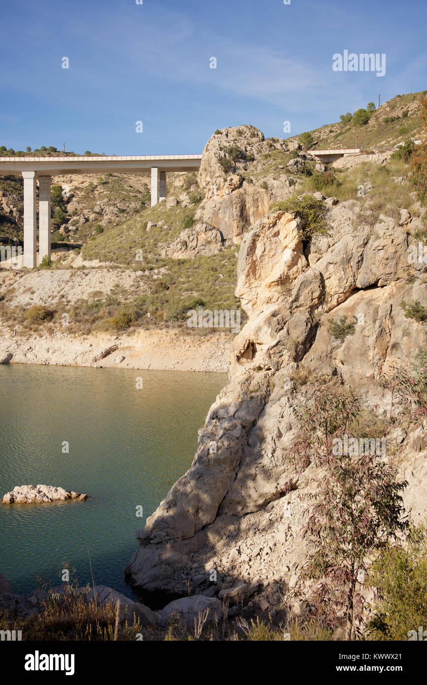 Road bridge/viaduct near Mula, Murcia, Spain Stock Photo - Alamy