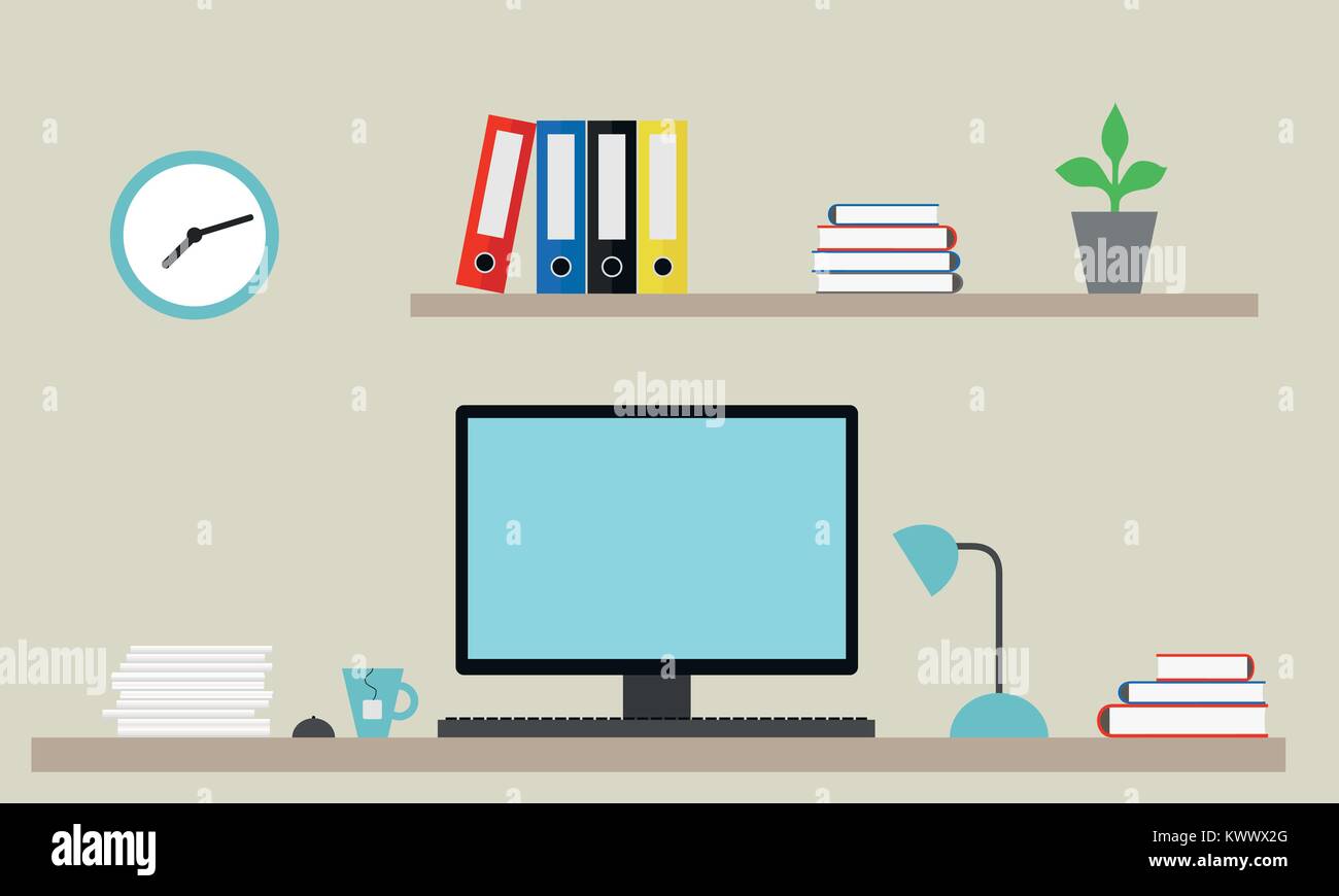 Student office plant Stock Vector Images - Alamy