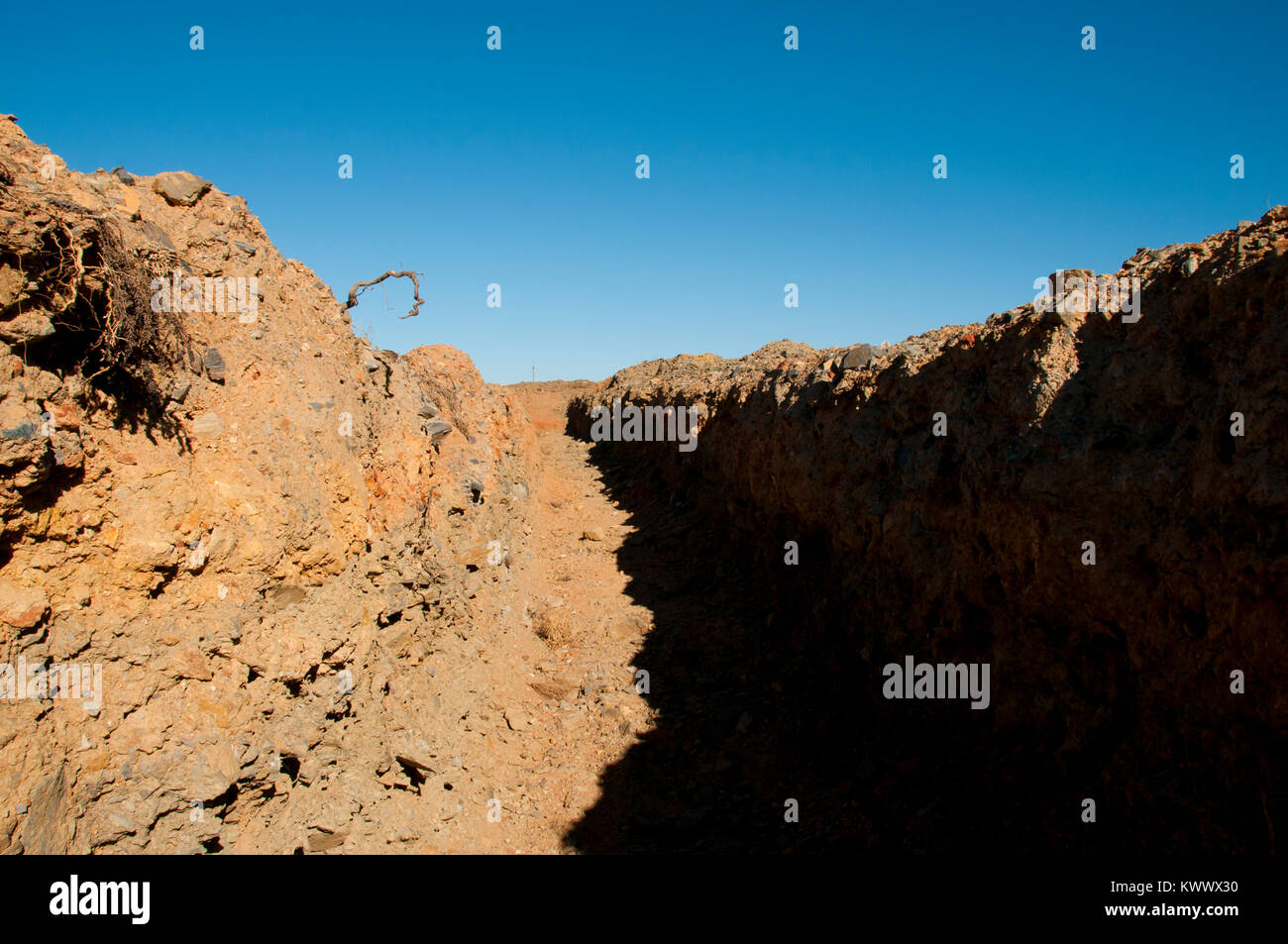 Dug Up Trench Stock Photo - Alamy