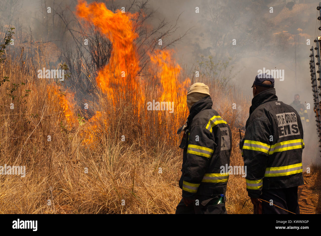 Two firefighter in protective gear hi-res stock photography and images ...