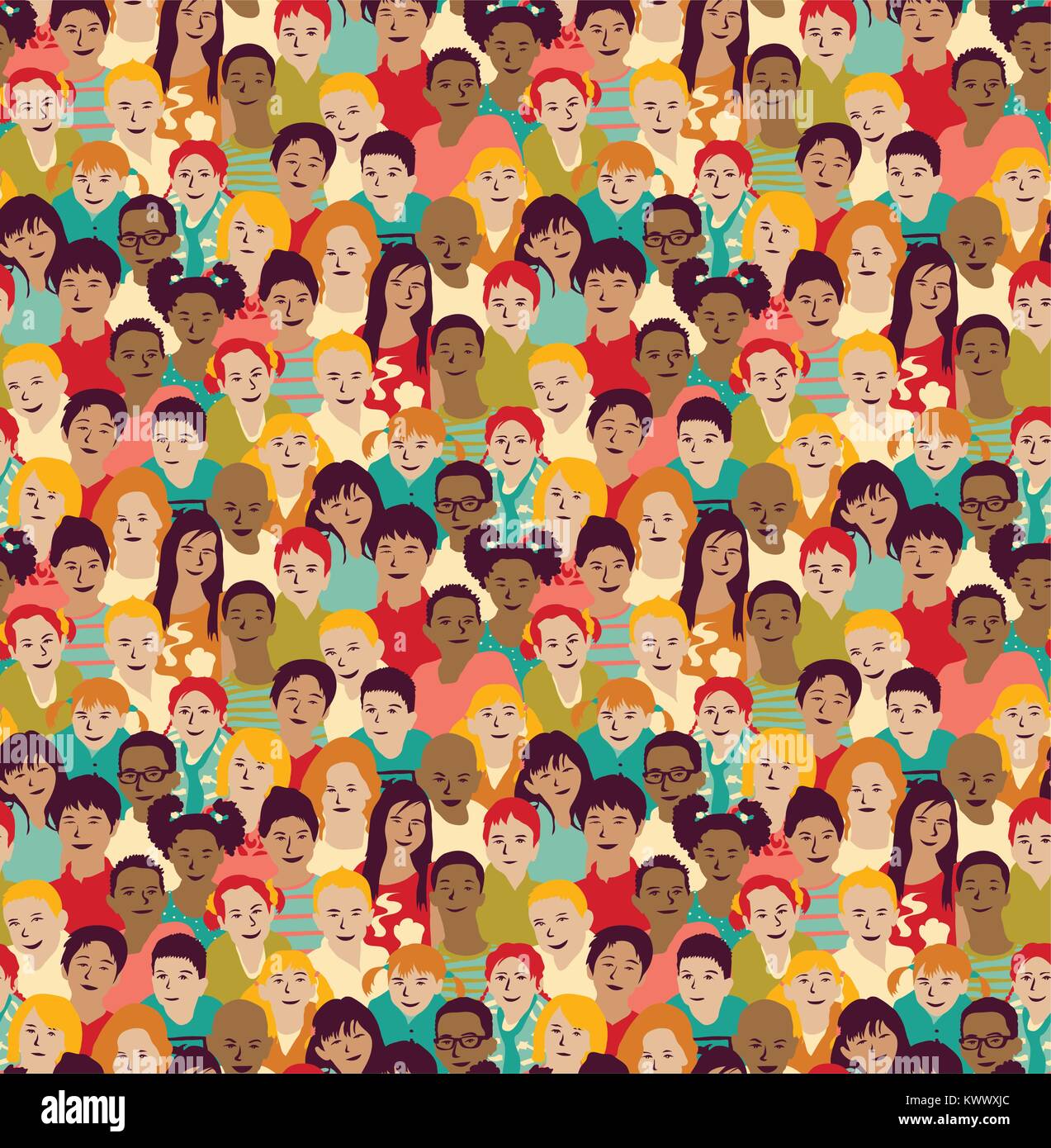 Children happy color Stock Vector Images - Alamy