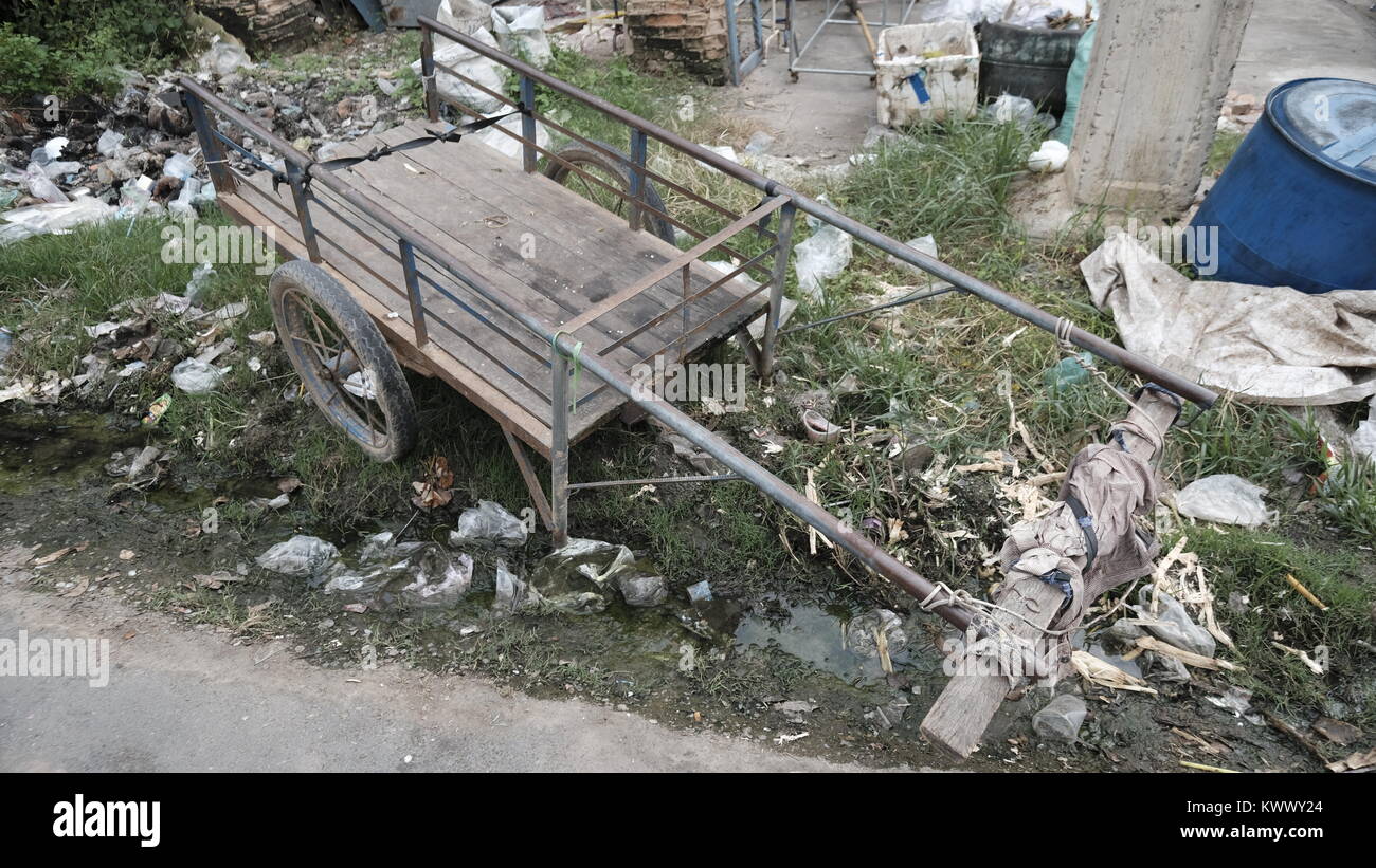 Donkey Cart Takeo, Cambodia Decrepit Third World Underdeveloped Country ...