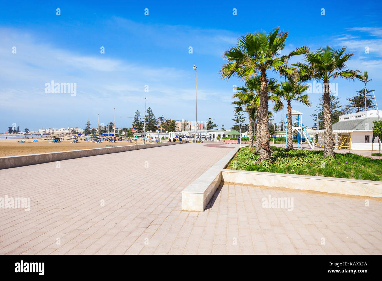 Essaouira beach on the Atlantic coast of Morocco. Essaouira is a city ...