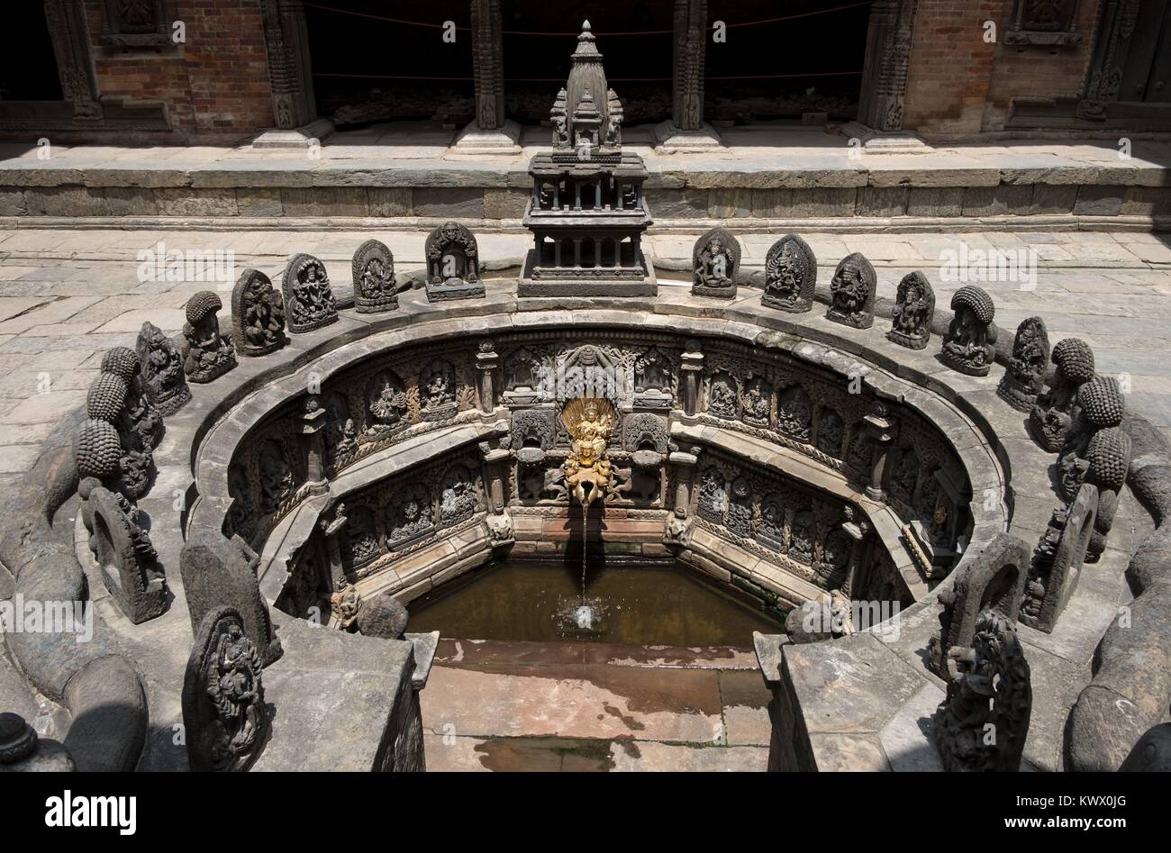 Patan Durbar Square in Kathmandu/Nepal. The square is full of ancient ...