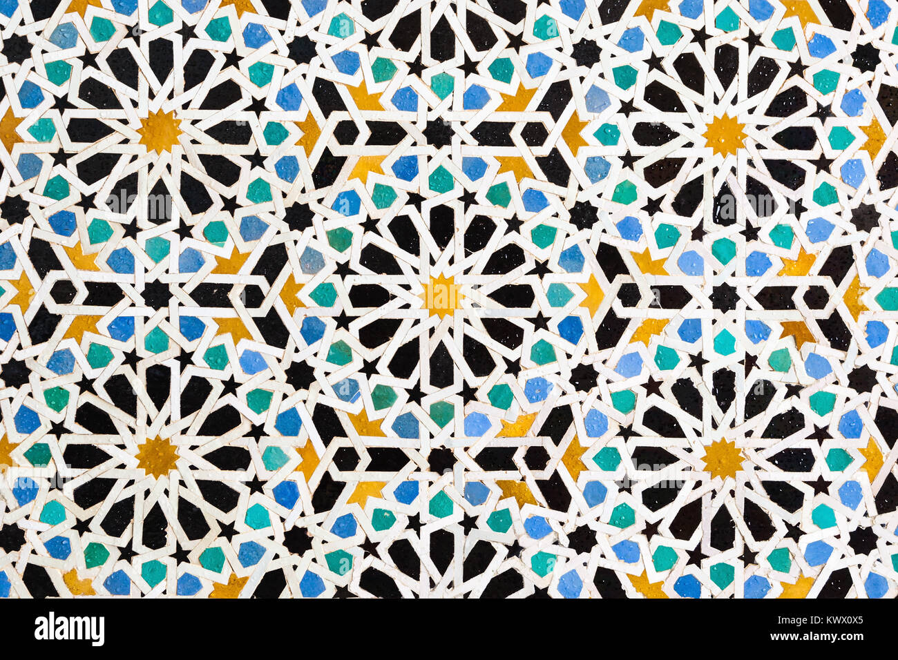 Pattern design element of the Al Attarine Madrasa in Fez medina in ...