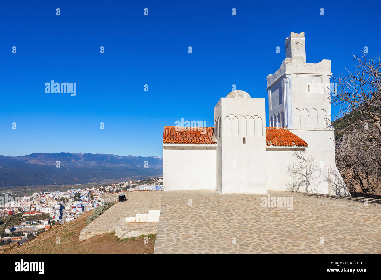 Spanish Mosque in Chefchaouen, Morocco. Chefchaouen is a city in ...
