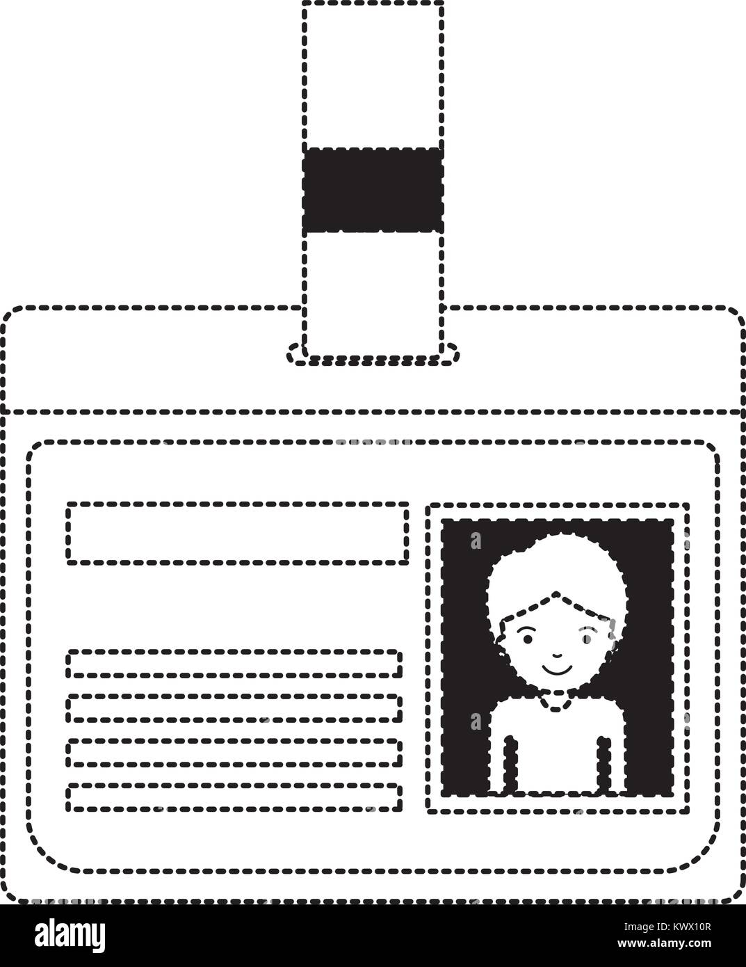 identification card with half body guy picture with short hair in black ...