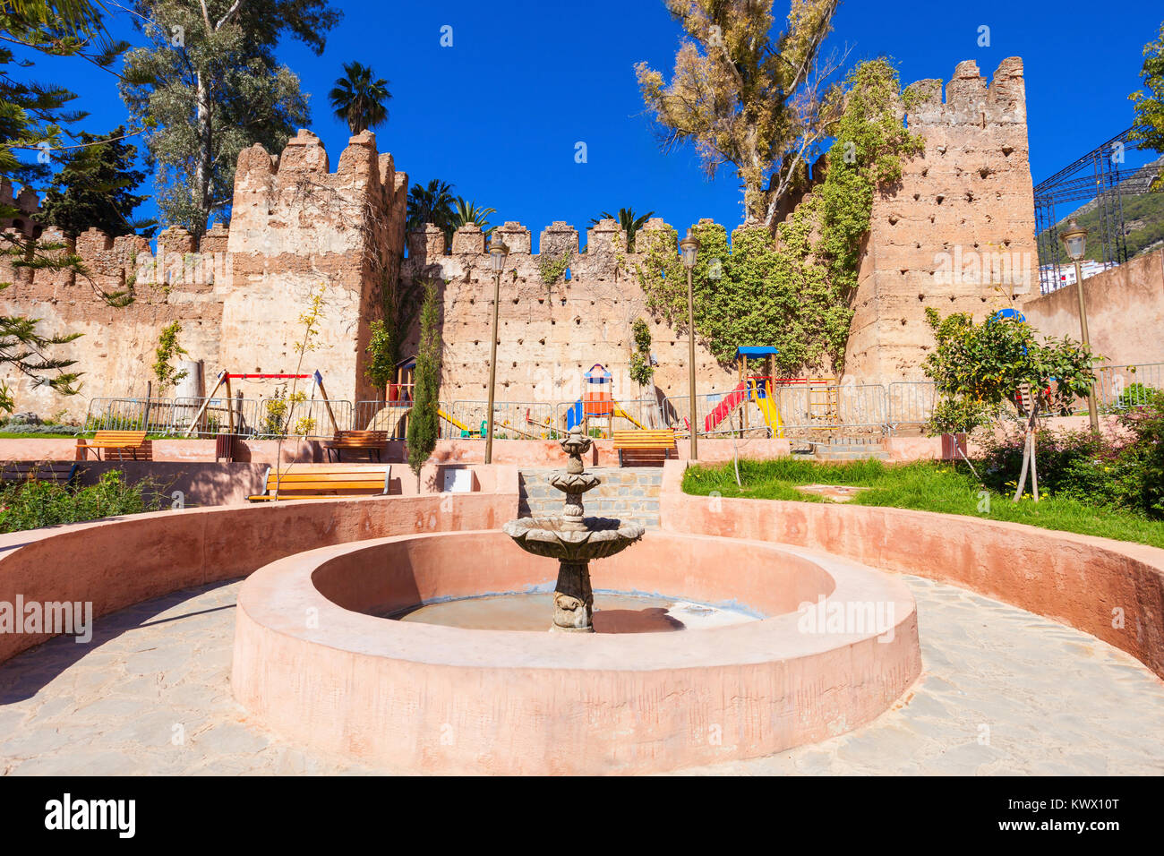 Kasbah Fortress in Chefchaouen. Chefchaouen is a city in northwest ...