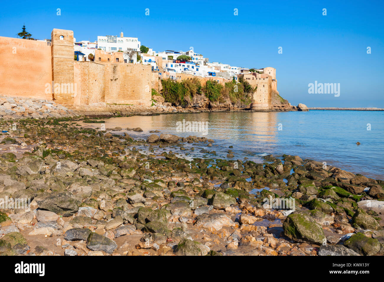 The Kasbah of the Udayas fortress in Rabat in Morocco. The Kasbah of ...