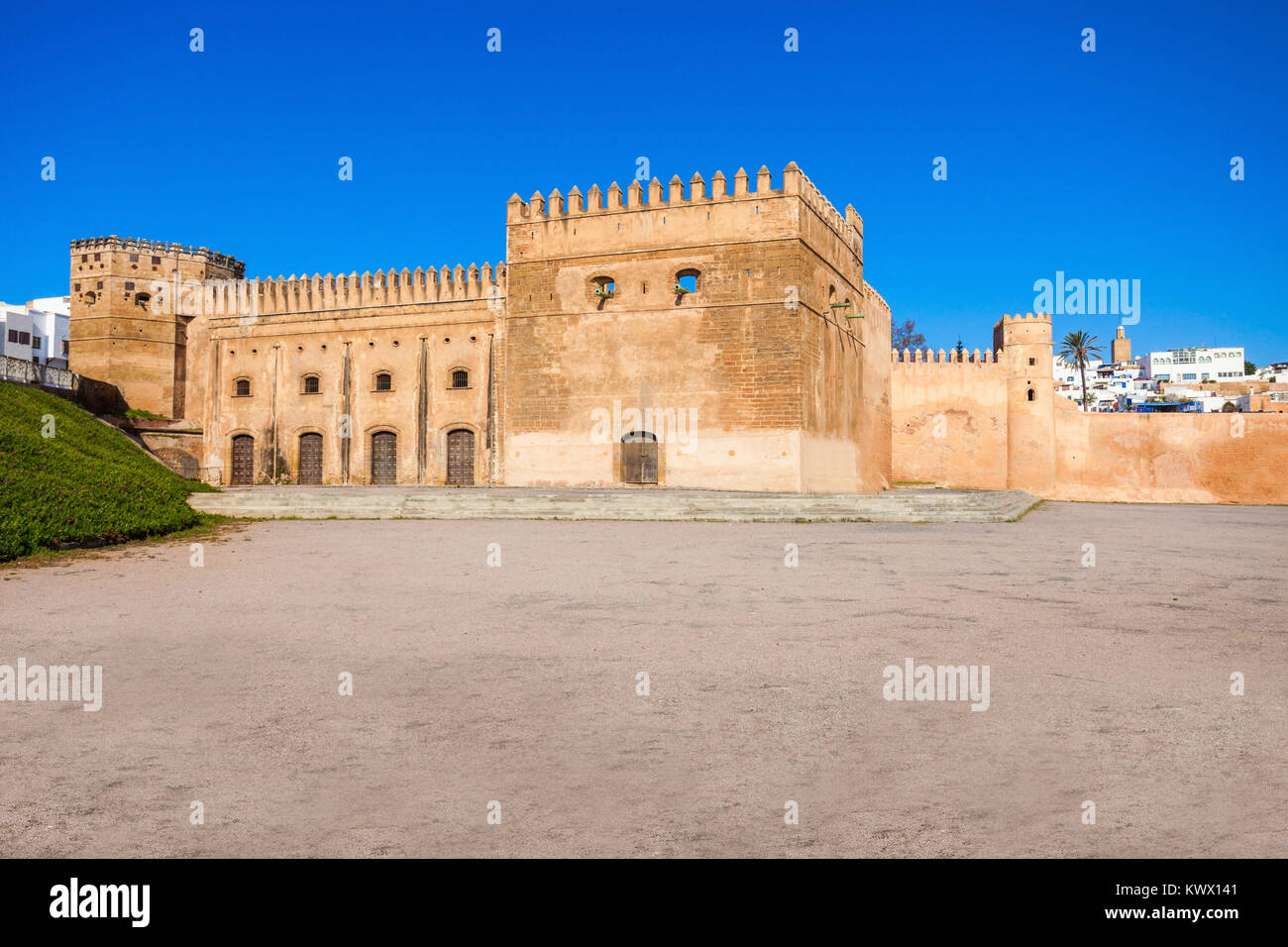 The Kasbah of the Udayas fortress in Rabat in Morocco. The Kasbah of ...