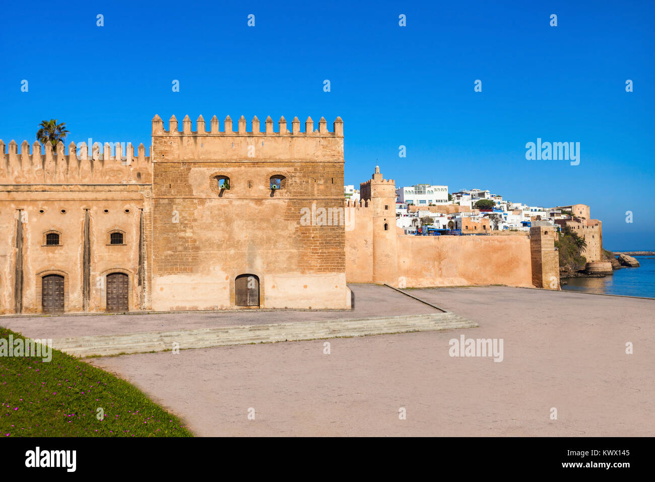 The Kasbah of the Udayas fortress in Rabat in Morocco. The Kasbah of ...