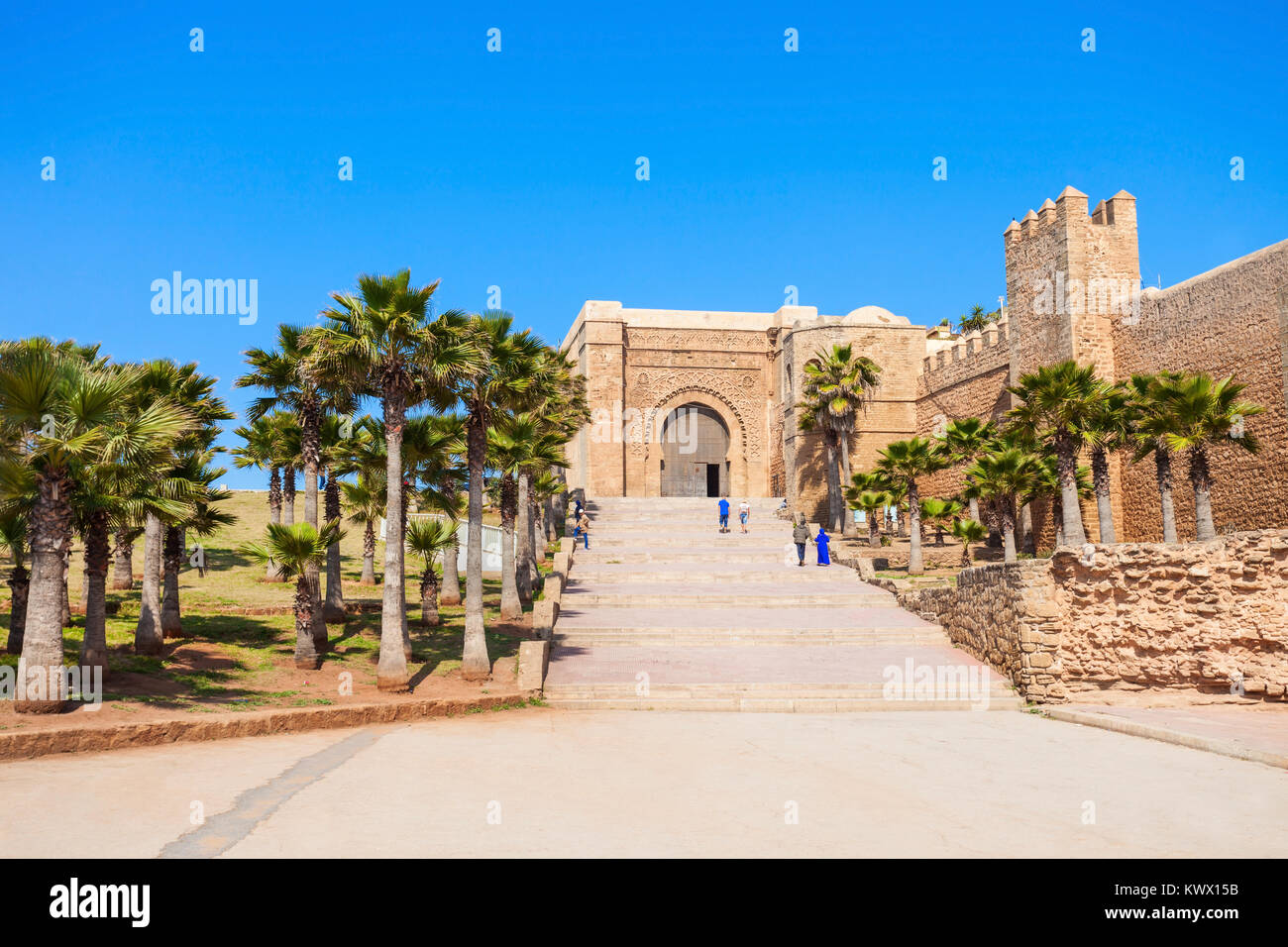 The Kasbah of the Udayas fortress in Rabat in Morocco. The Kasbah of ...