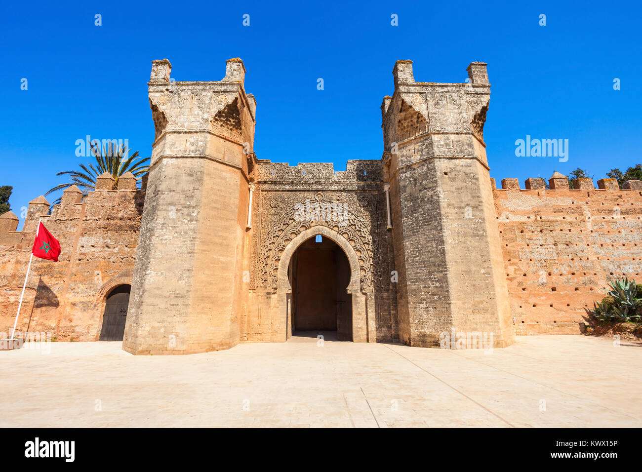 Chellah entrance gate. Chellah is a medieval fortified necropolis ...