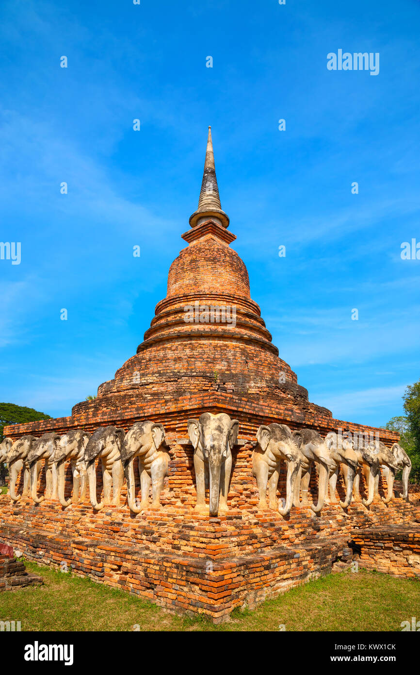 Wat Sorasak Temple at Sukhothai Historical Park, a UNESCO World ...
