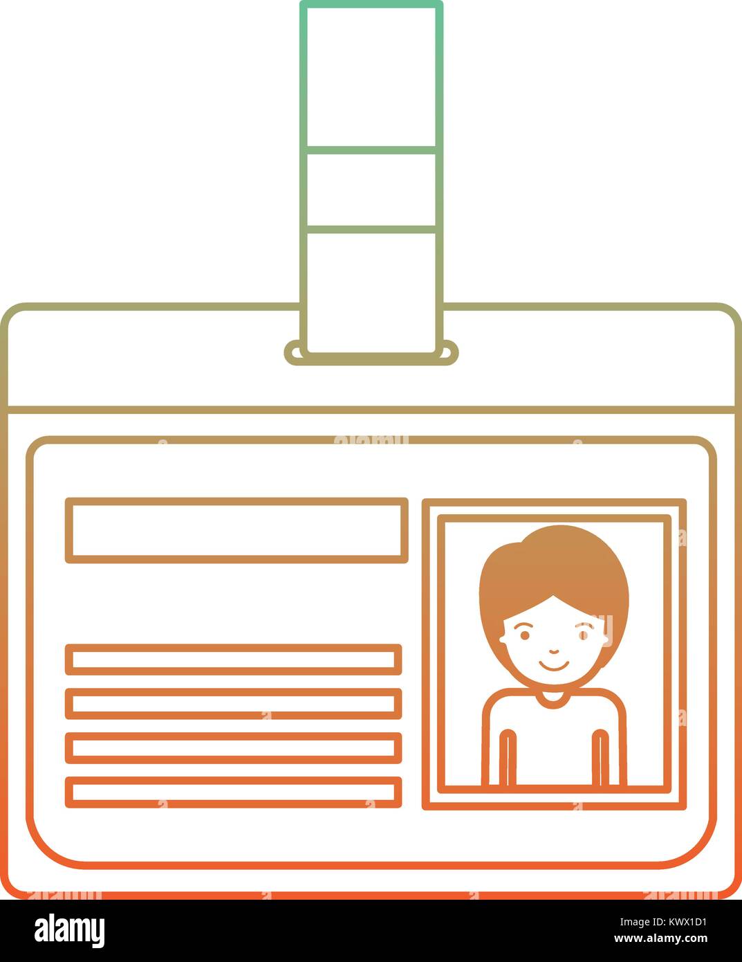 identification card with half body guy picture with short hair in ...