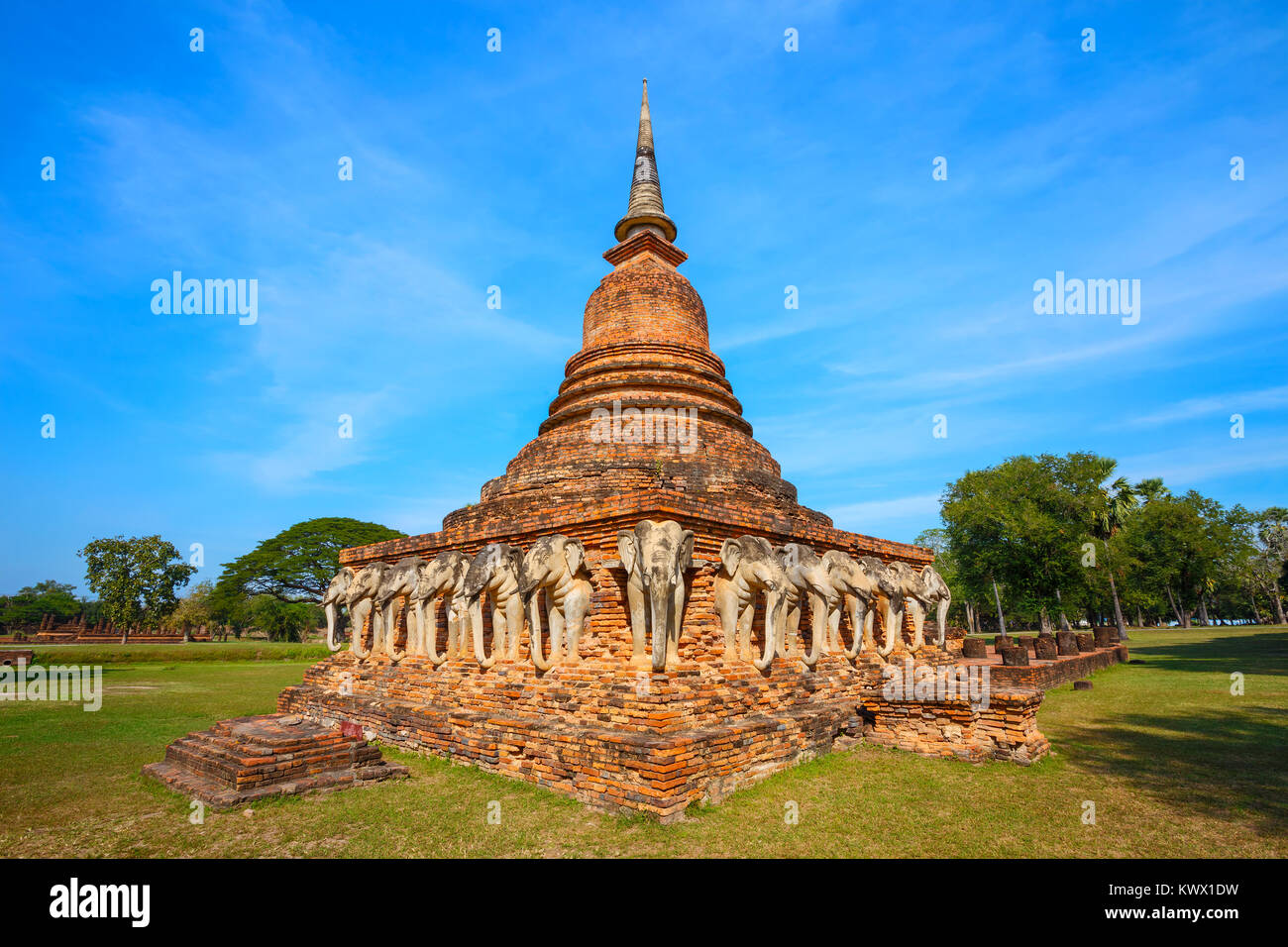 Wat Sorasak Temple at Sukhothai Historical Park, a UNESCO World ...