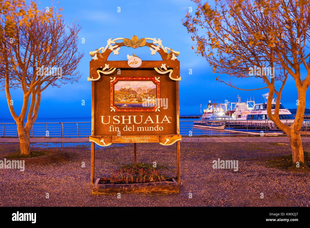 USHUAIA, ARGENTINA - APRIL 15, 2016: Ushuaia Fin Del Mundo (End Of The ...