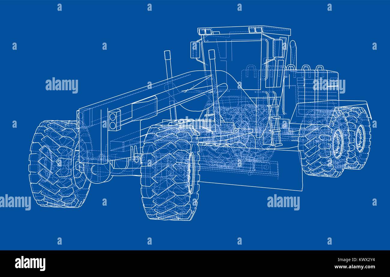 Road grader. Vector Stock Vector Image & Art - Alamy