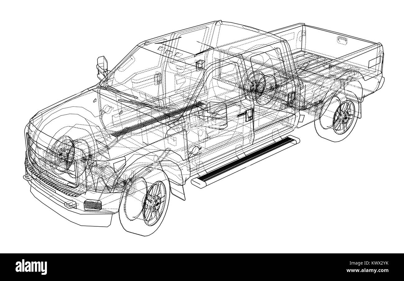 Car SUV drawing outline. Vector Stock Vector Image & Art - Alamy