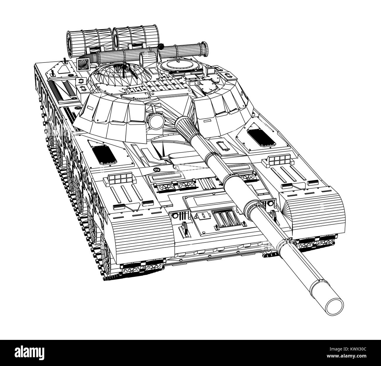 Blueprint of realistic tank Stock Vector Image & Art - Alamy