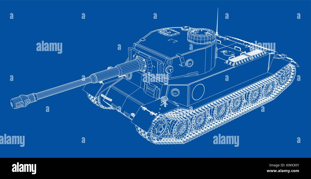 Blueprint of realistic tank Stock Vector Image & Art - Alamy
