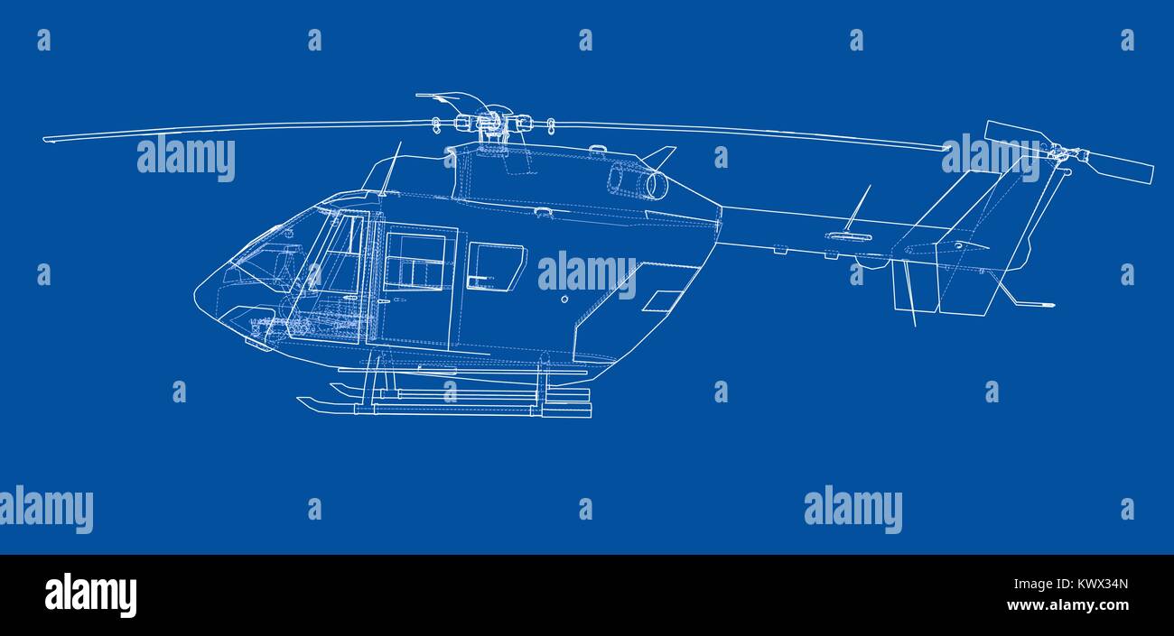 Outline drawing of helicopter Stock Vector Image & Art - Alamy