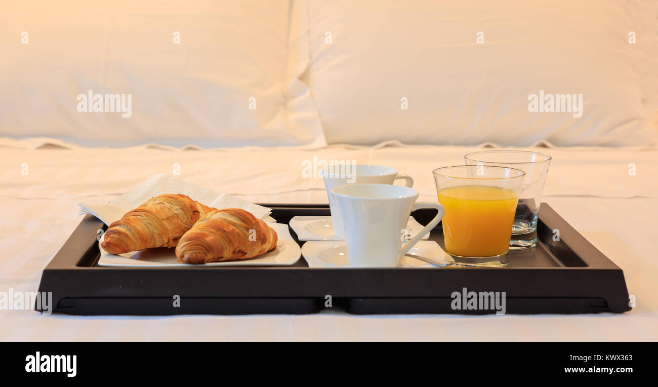 Hotel room service tray hi-res stock photography and images - Alamy