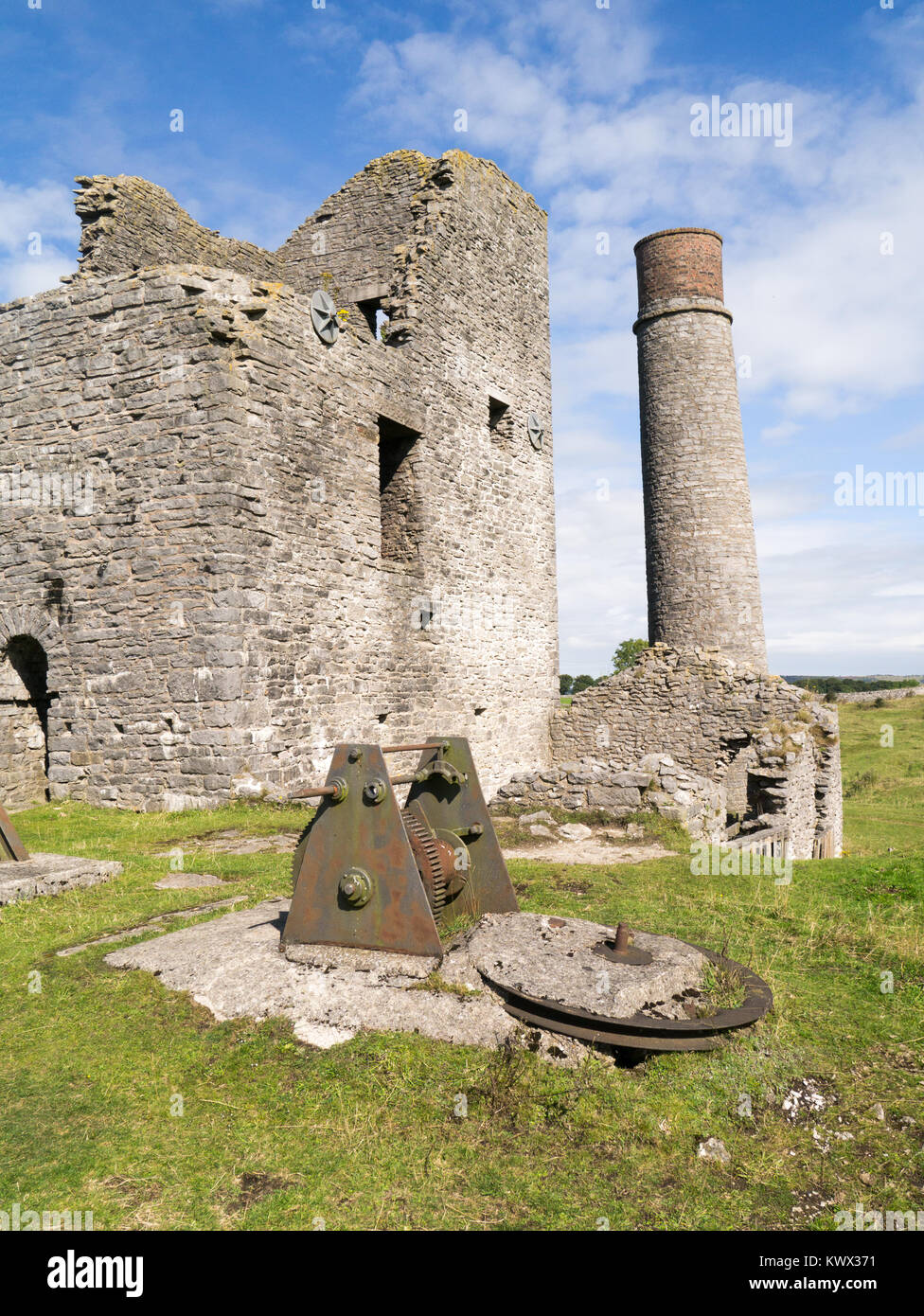 The remains of Magpie Mine in the Peak District is an industrial ...