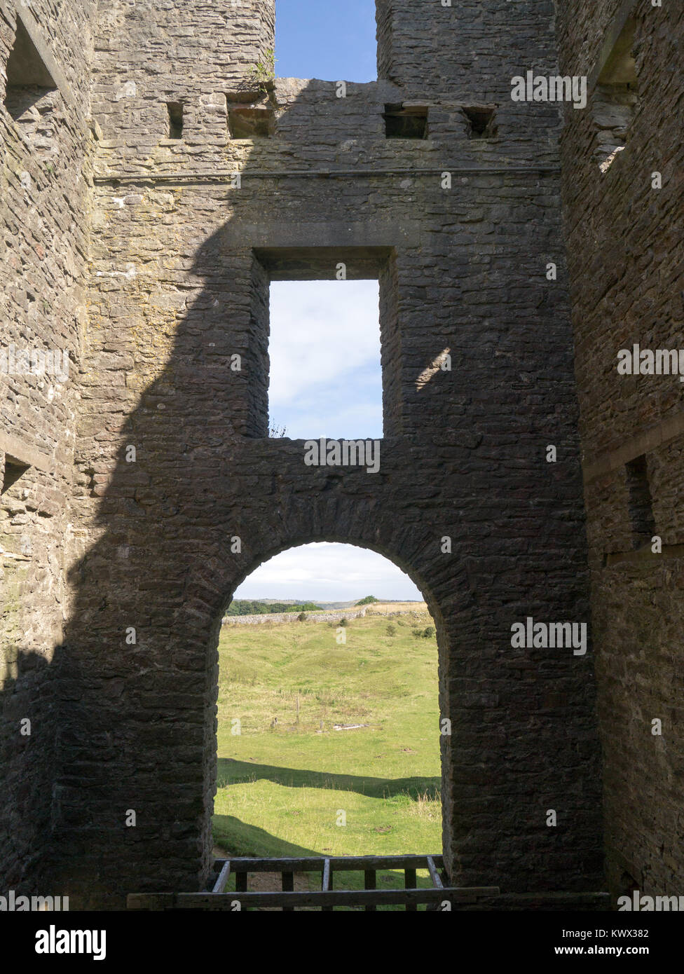 The remains of Magpie Mine in the Peak District is an industrial ...