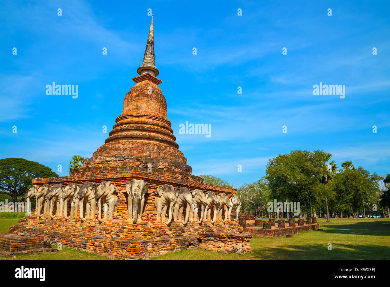 Wat Sorasak Temple at Sukhothai Historical Park, a UNESCO World ...