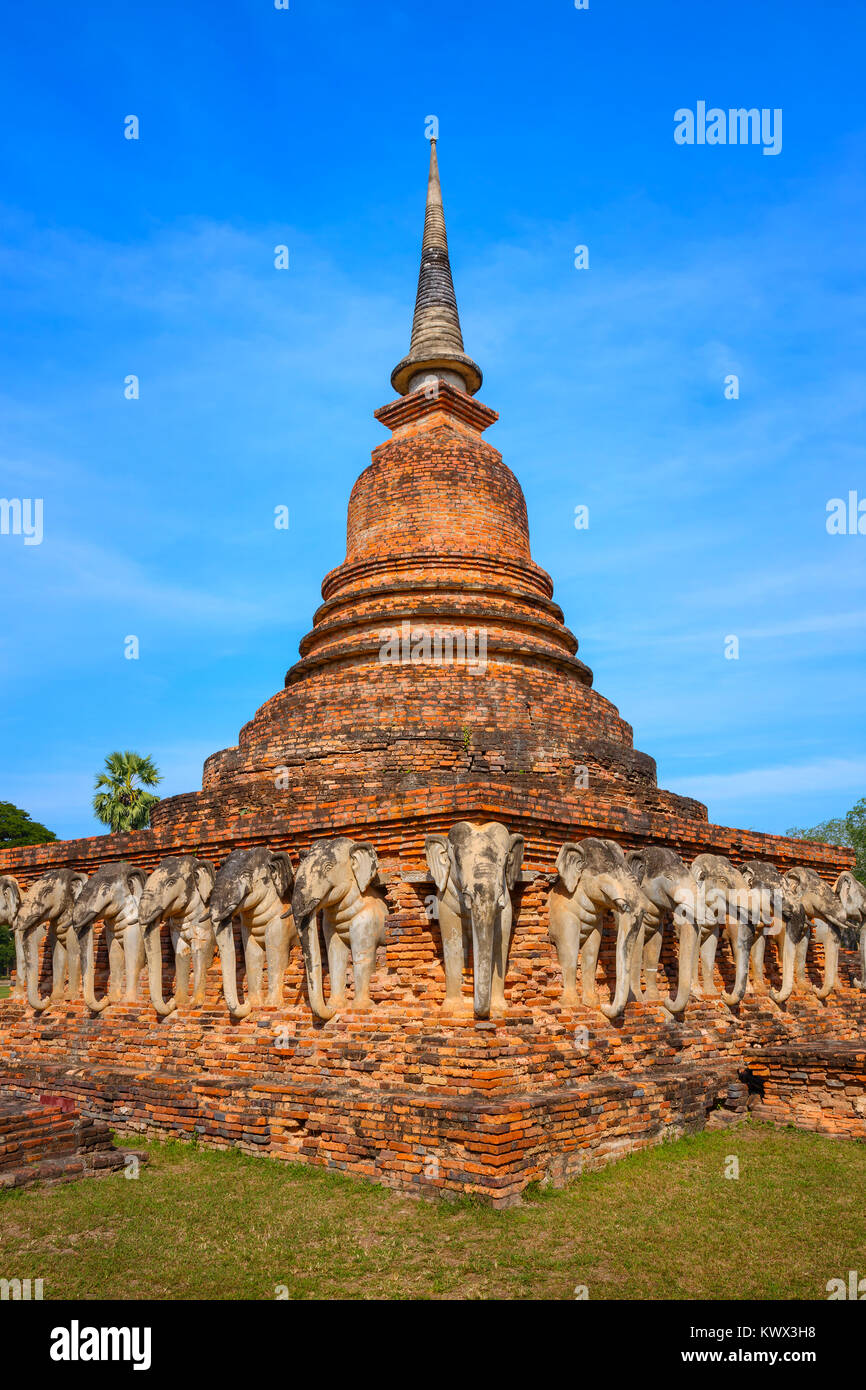 Wat Sorasak Temple at Sukhothai Historical Park, a UNESCO World ...