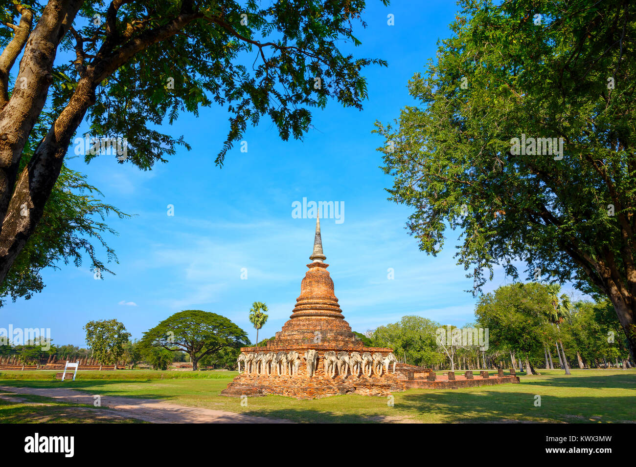 Wat Sorasak Temple at Sukhothai Historical Park, a UNESCO World ...