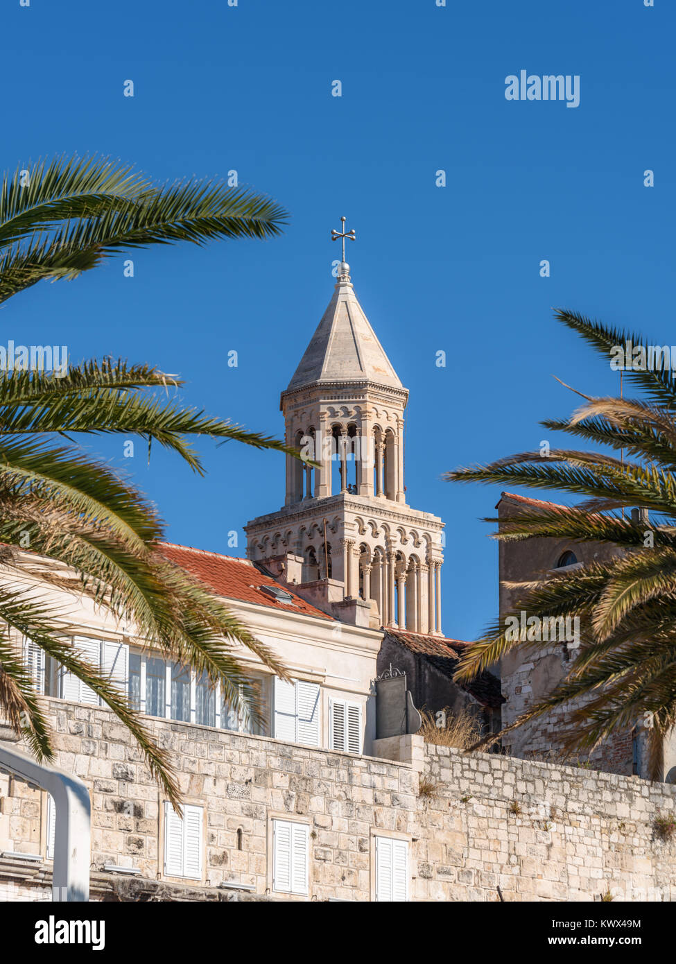 Top of St. Domnius Cathedral Bell tower, Split, Croatia Stock Photo - Alamy