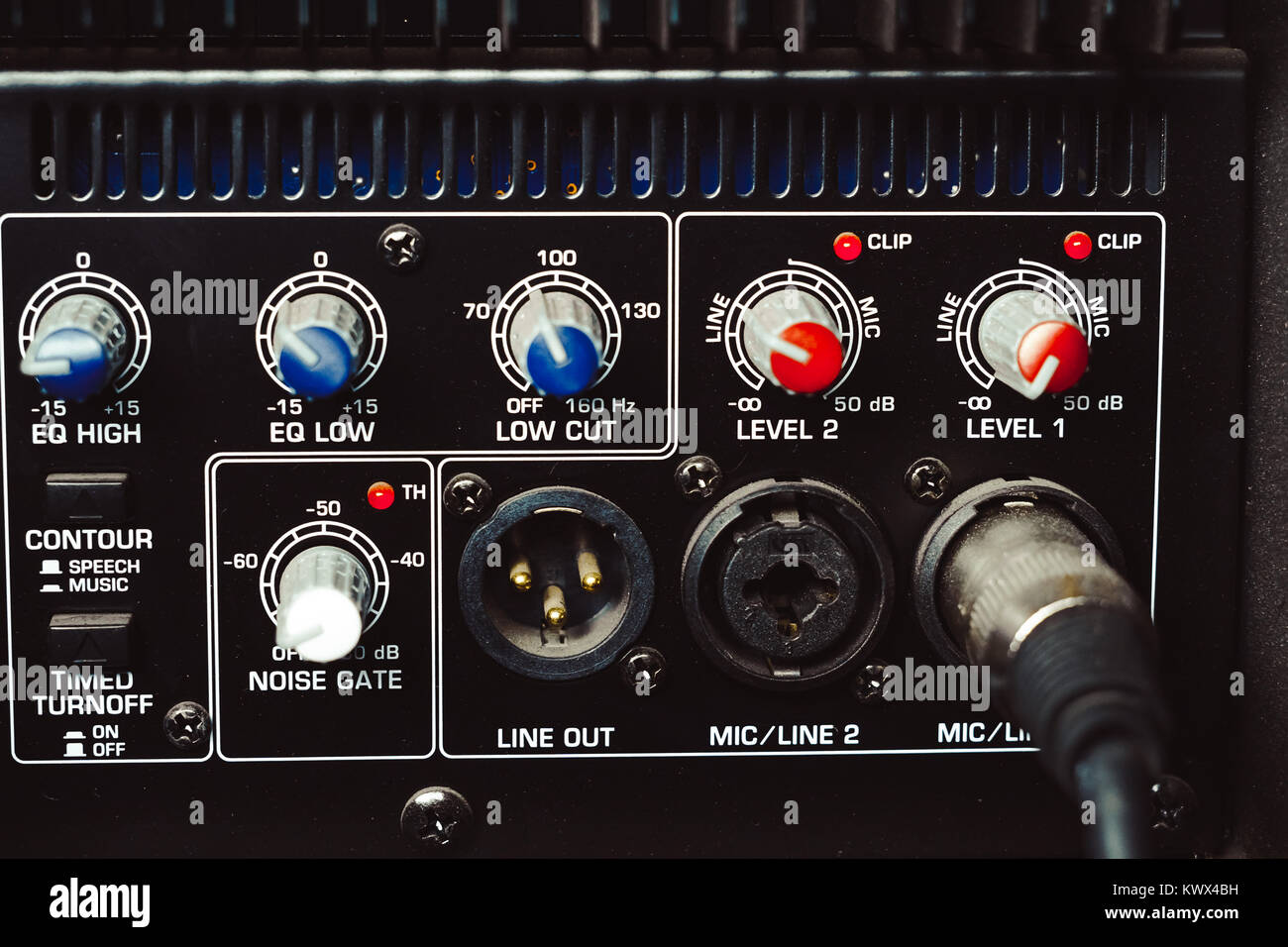 Audio connectors that are included with the audio mixer. audio cable ...